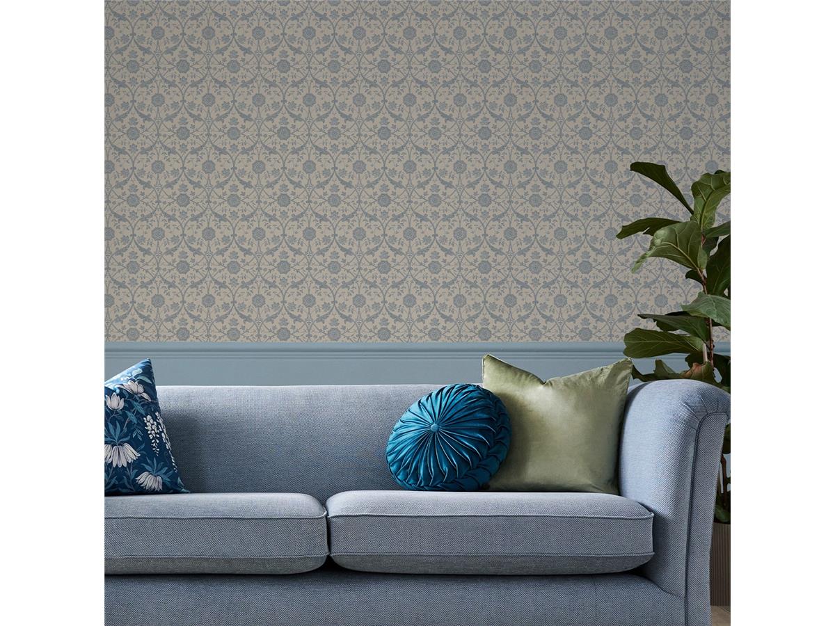 Laura Ashley Wallpaper Endale Trellis 143324 Newport Blue