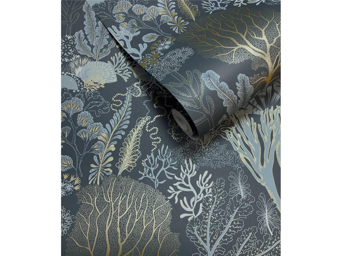 Holden Statement Underwater World Wallpaper 14341 Navy/Gold
