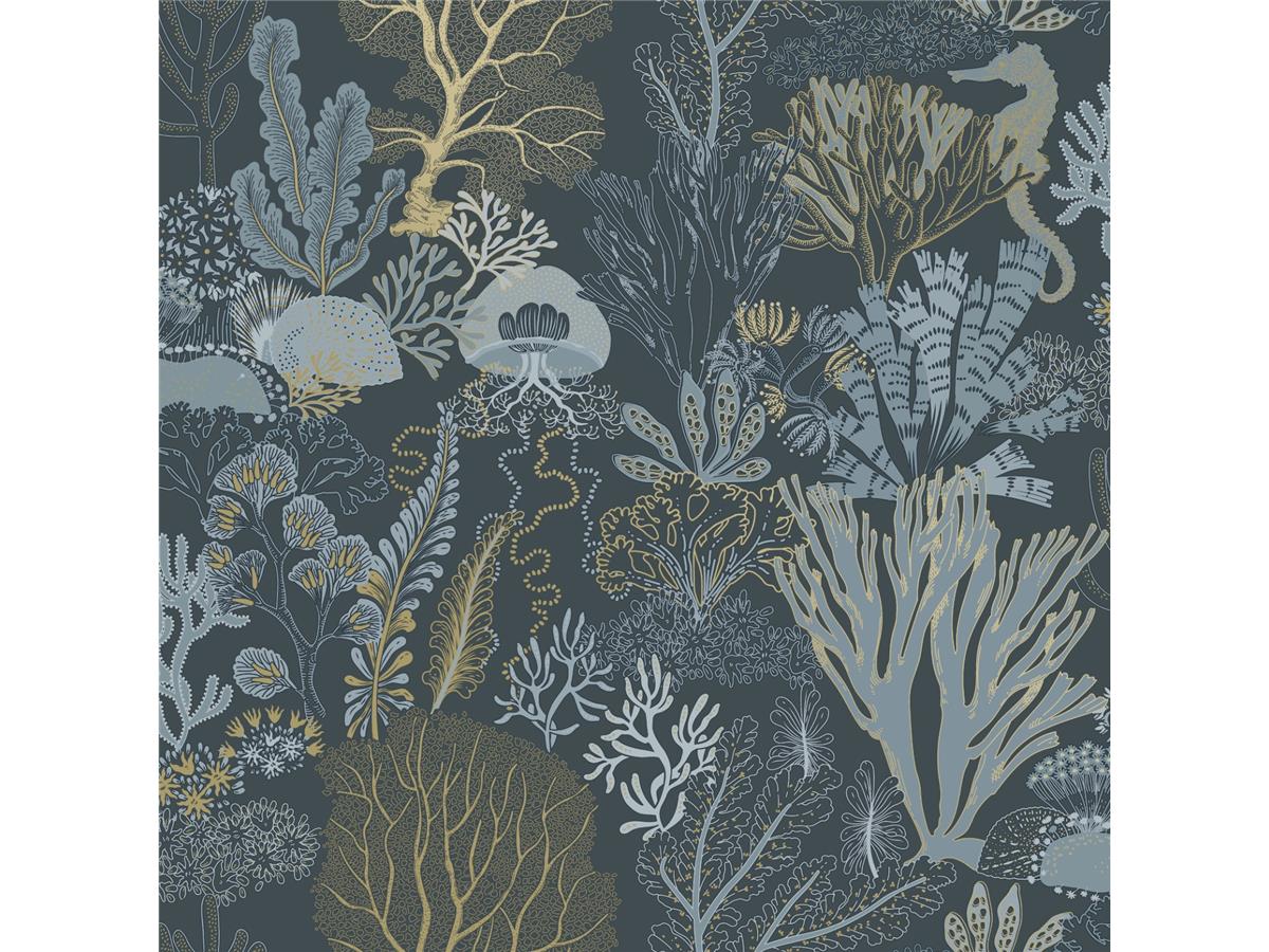 Holden Statement Underwater World Wallpaper 14341 Navy/Gold