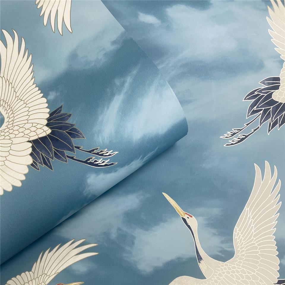 CATHERINE LANSFIELD Cranes WALLPAPER 206513 Blue