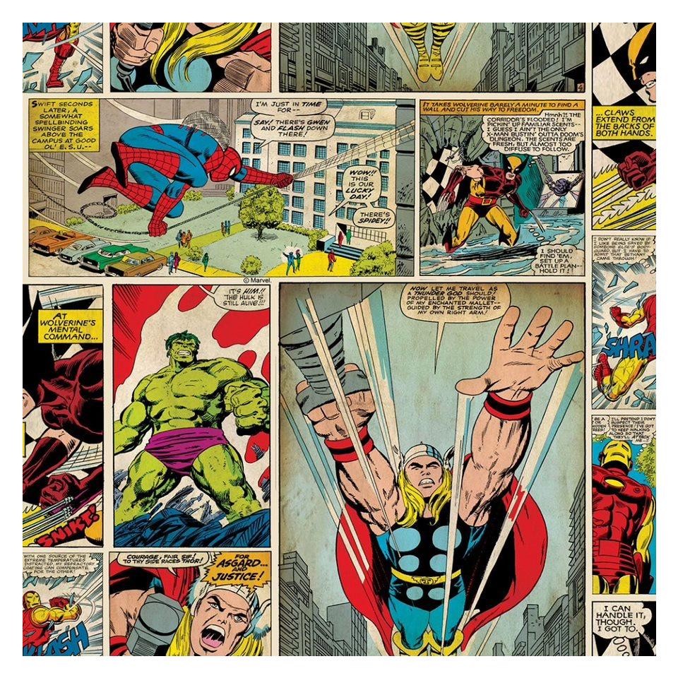 MARVEL COMIC STRIP WALLPAPER 70-264