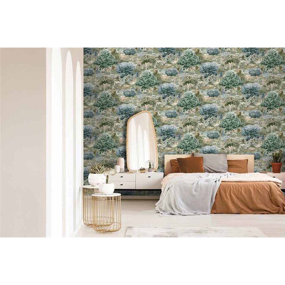 Holden Decor Xanadu Zodiac Wallpaper 91542 Blue/green