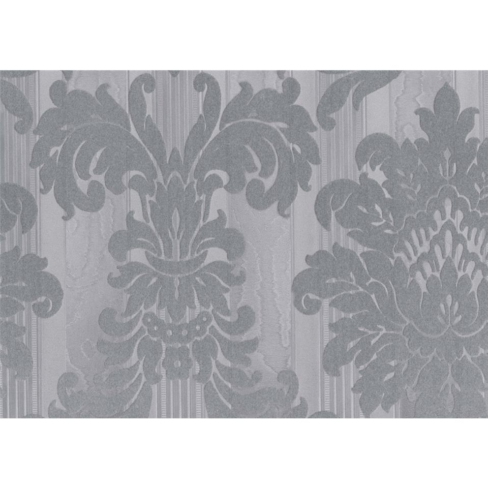 Italian Velour Genuine Damask Flock Wallpaper 25034