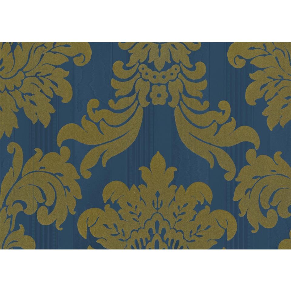 Italian Velour Genuine Damask Flock Wallpaper 25038
