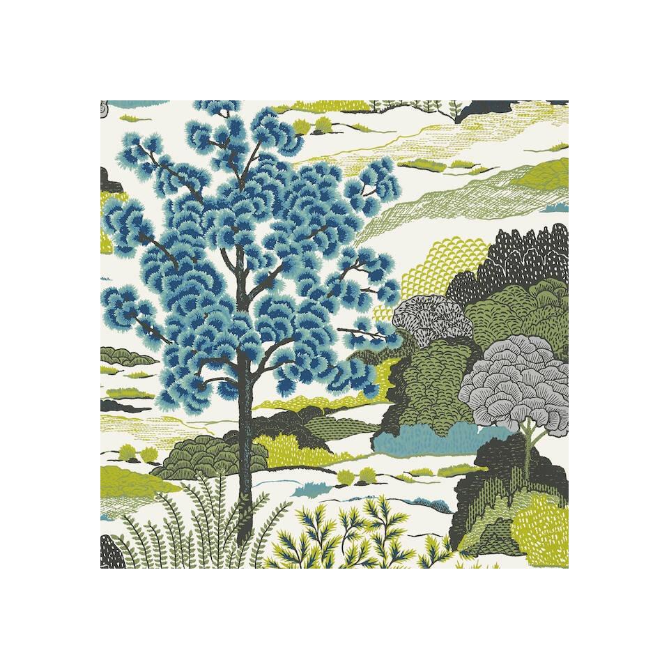 THIBAUT Greenwood Daintree WALLPAPER T85040 Bluemoon
